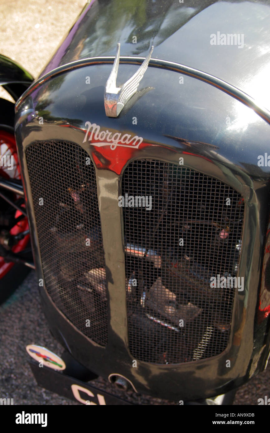 Front grill on three wheeler at Morgan owners club meeting Malvern UK ...