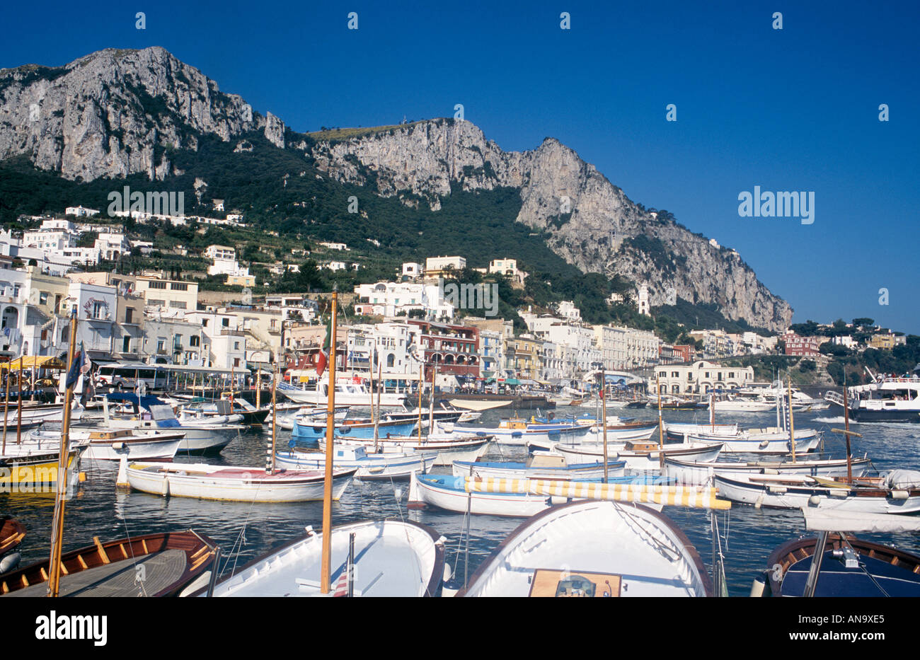 Island of Capri Marina Grande harbour Adriatic Italy Stock Photo - Alamy