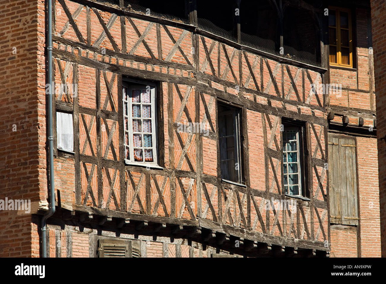 Detail of a fa ade in the old city, Albi, France Stock Photo - Alamy