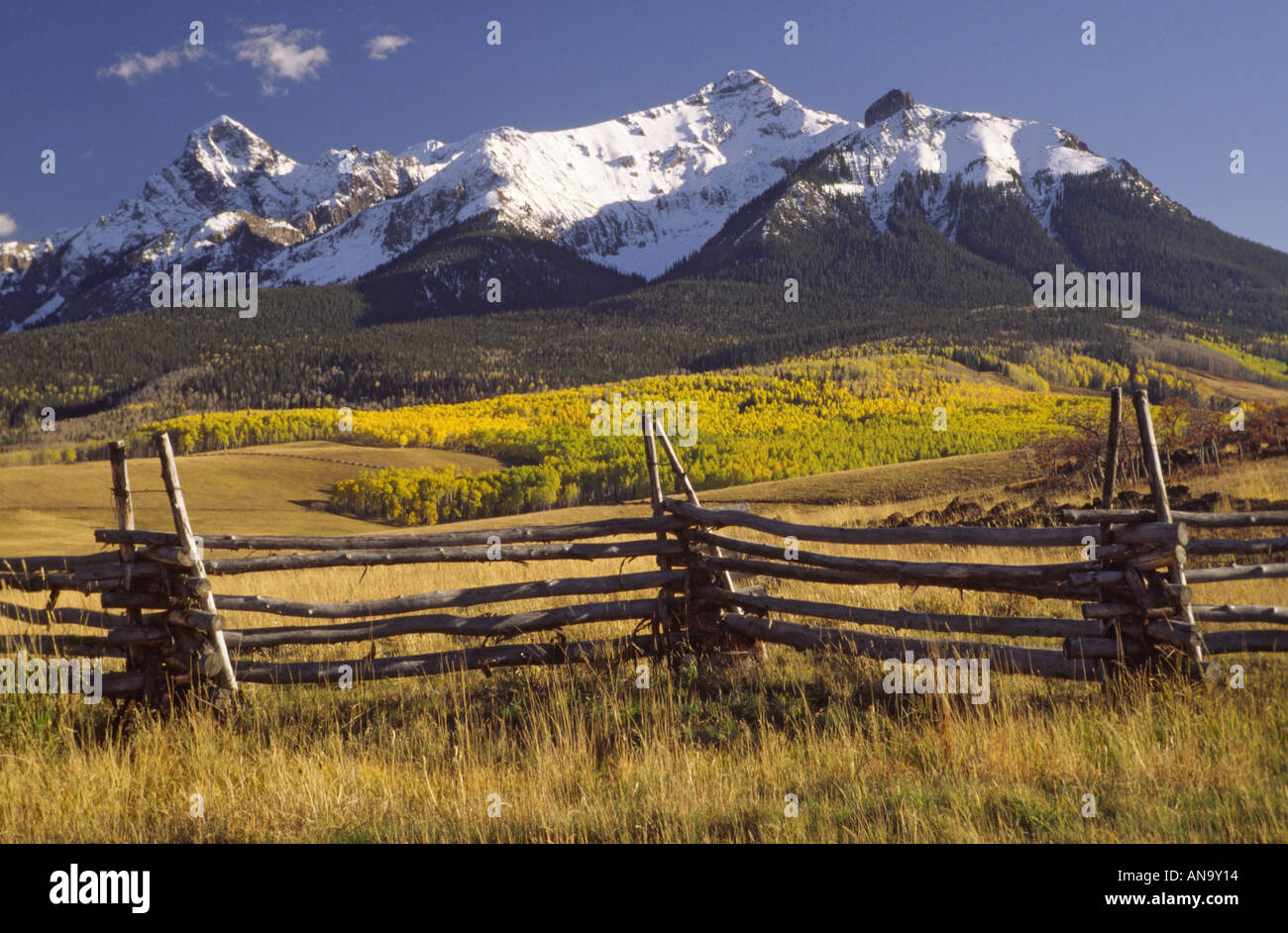Hayden Peak in Sneffels Range, San Juan Mtns, view in autumn from Last ...