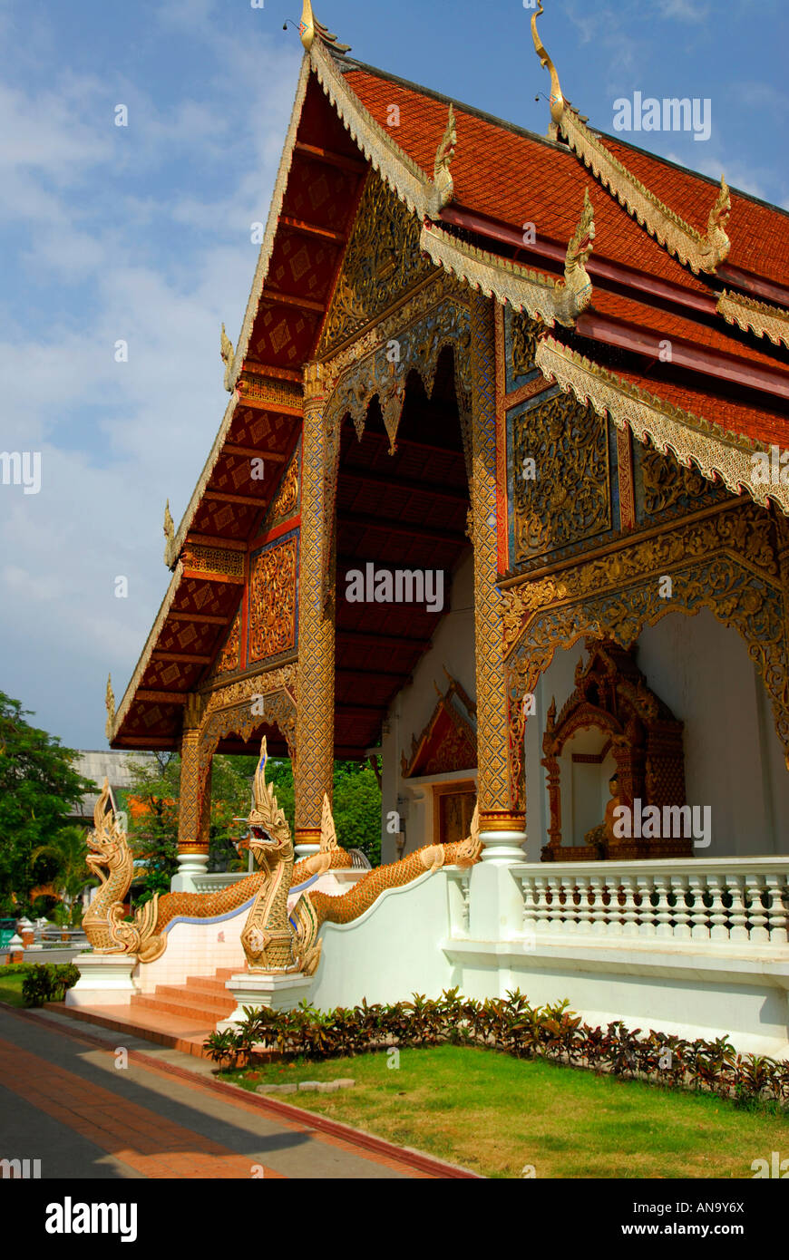 Wat Phra Singh temple Chiang Mai northern Thailand Stock Photo - Alamy
