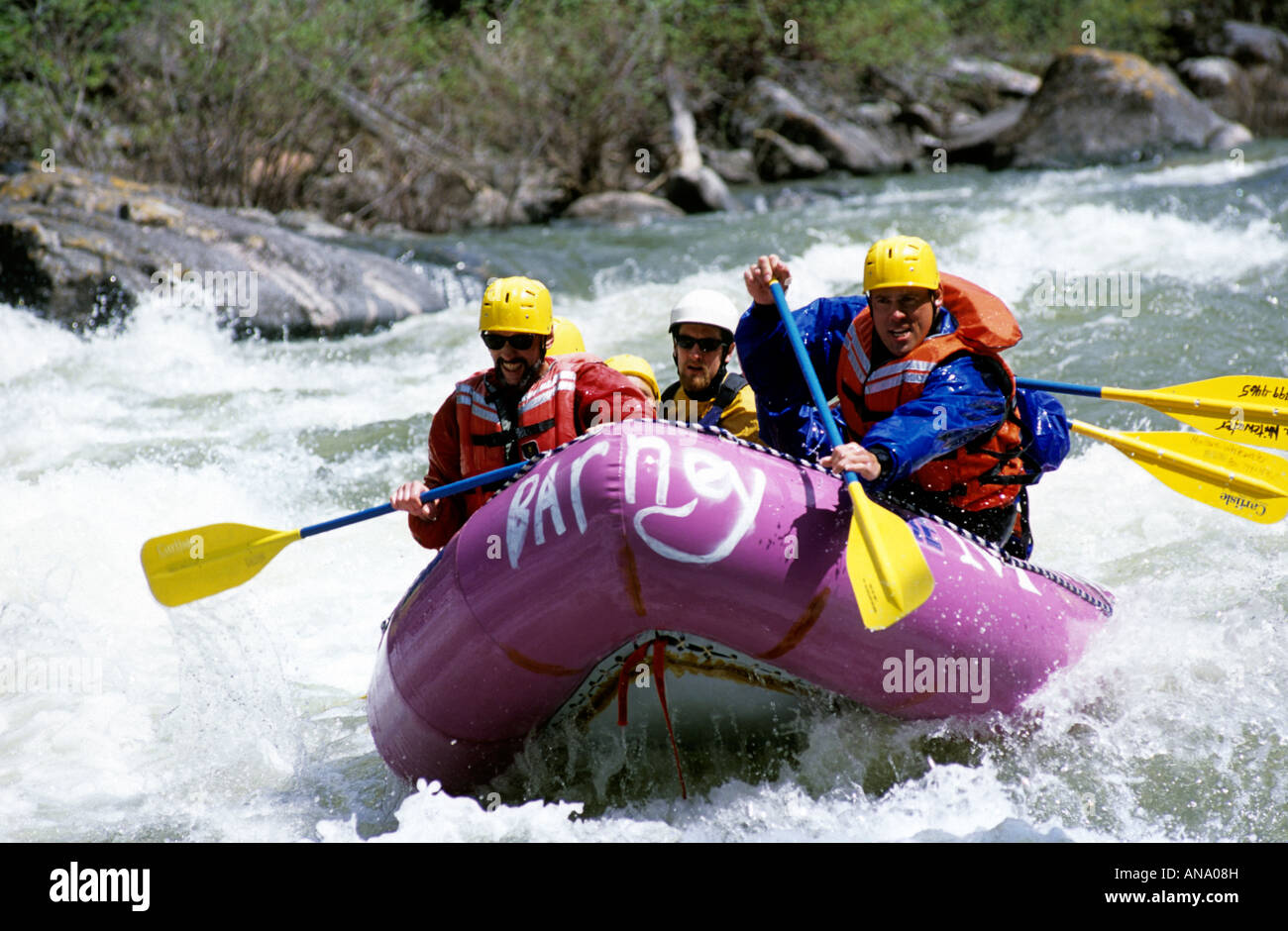 Whitewater rafting Montana USA Stock Photo - Alamy