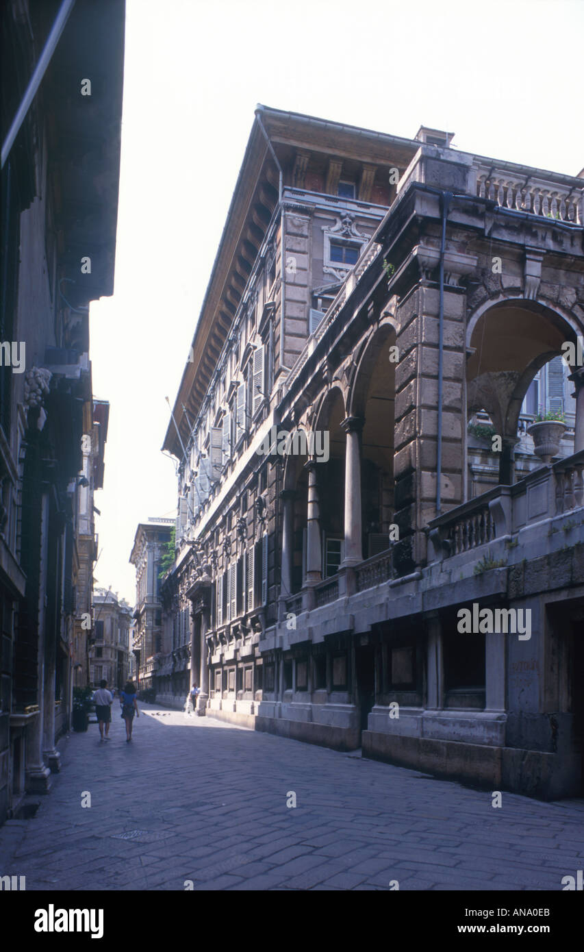 Via Garibaldi Palazzo Doria Tursi Genoa Liguria Italy Stock Photo - Alamy