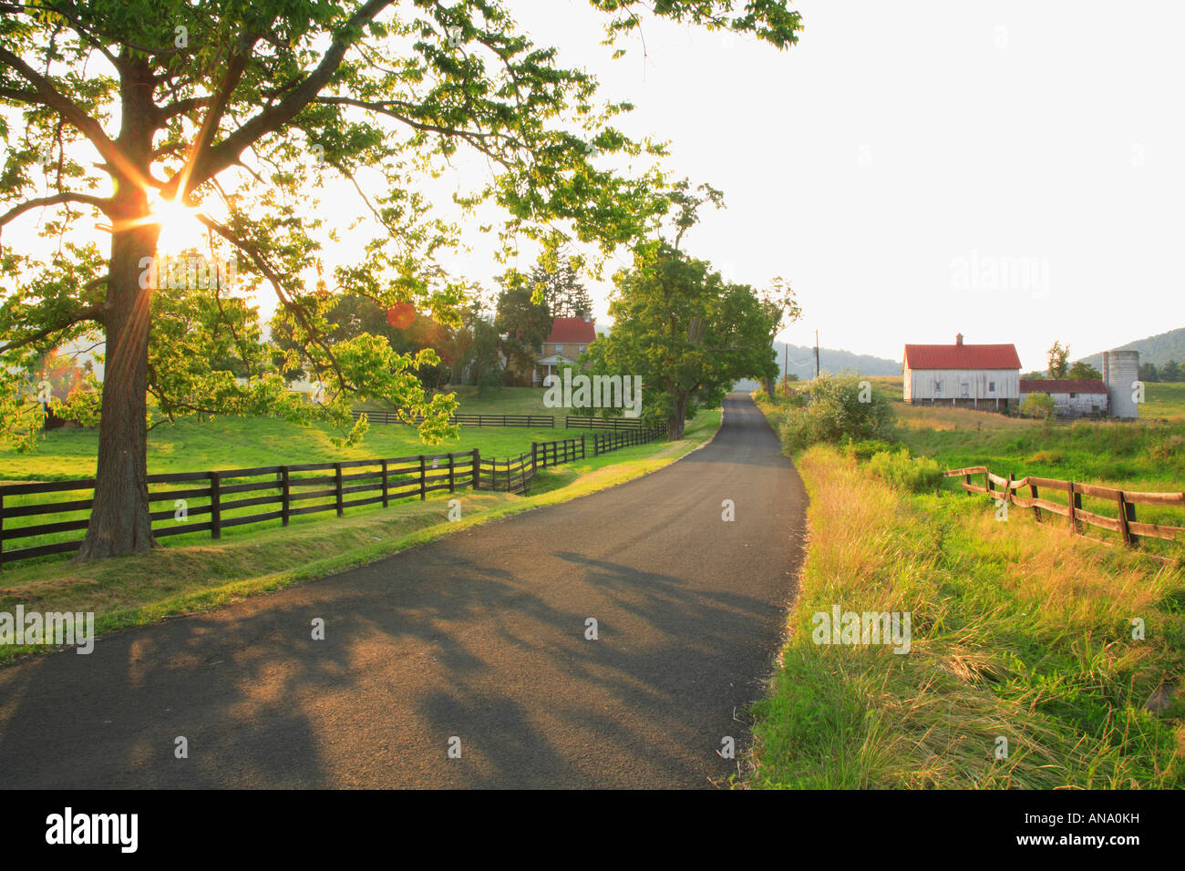 Rural Road, Paris, Virginia, USA Stock Photo - Alamy