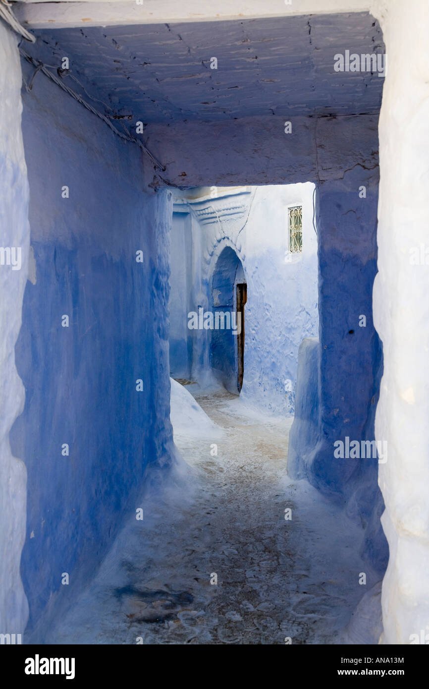Blue walls, Chefchaouen, Morocco Stock Photo - Alamy