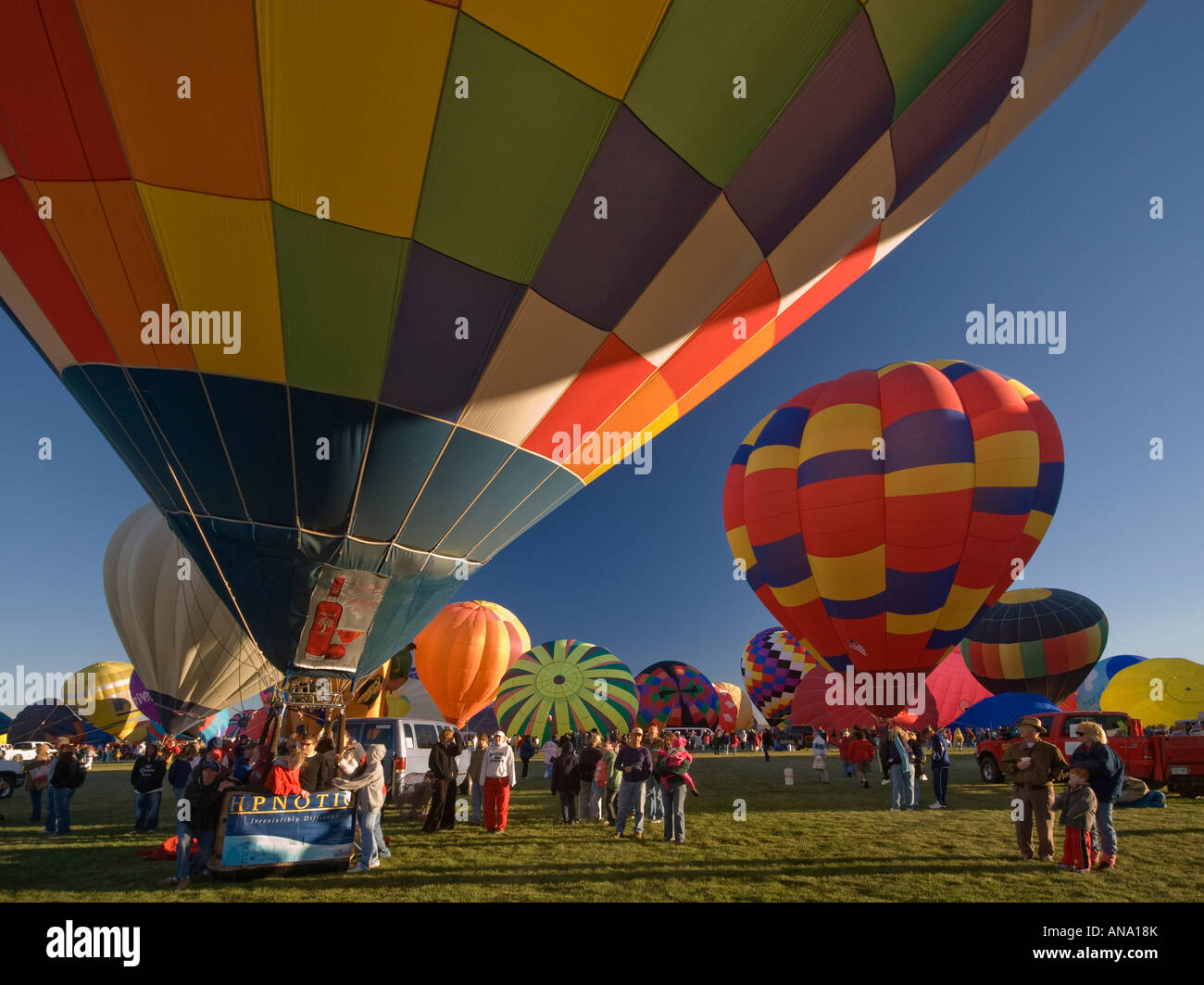 Mass Ascension at Balloon Fiesta Albuquerque, New Mexico, USA Stock ...