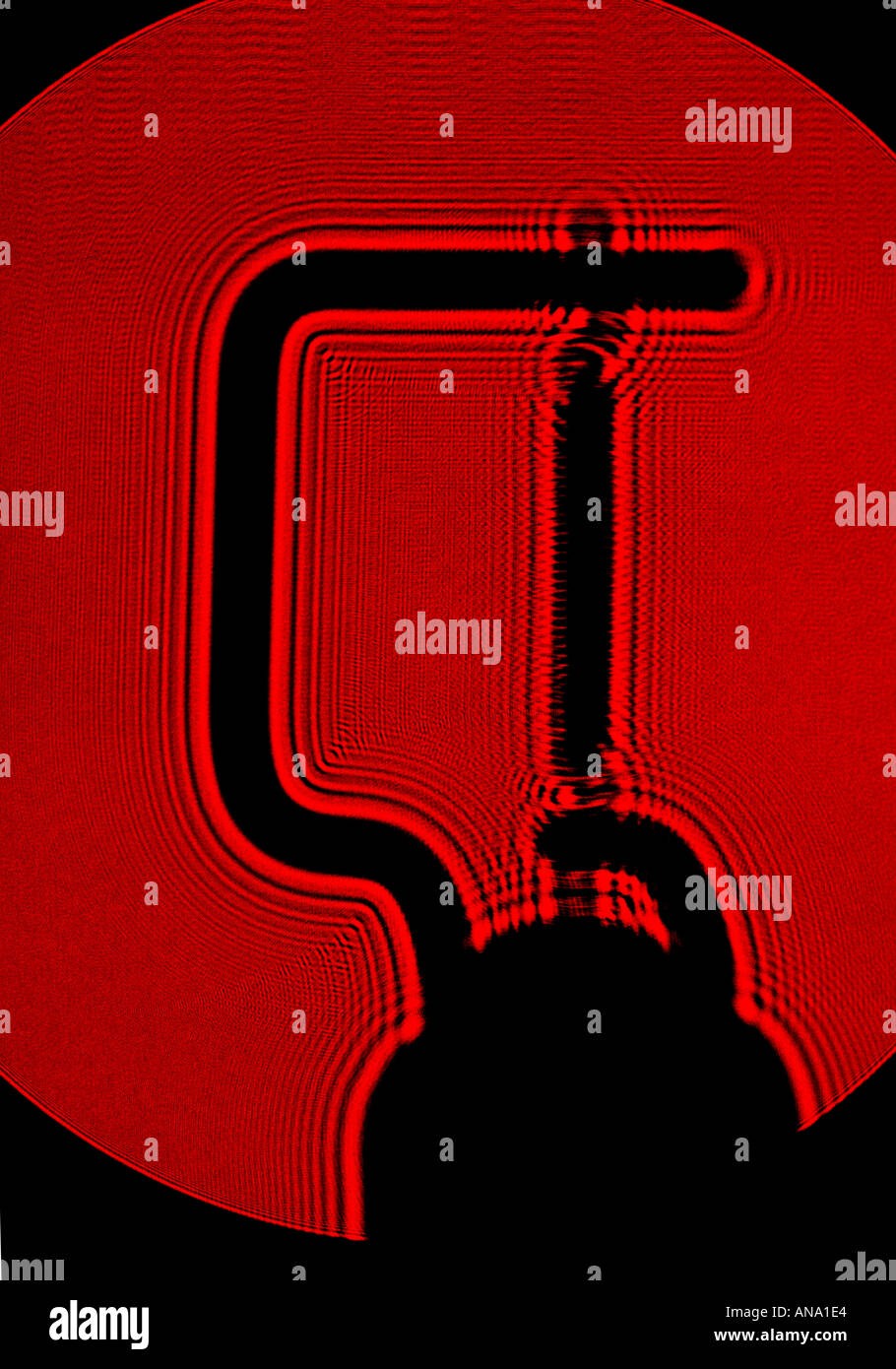 diffraction of red laser light light round a lamp filament and its ...