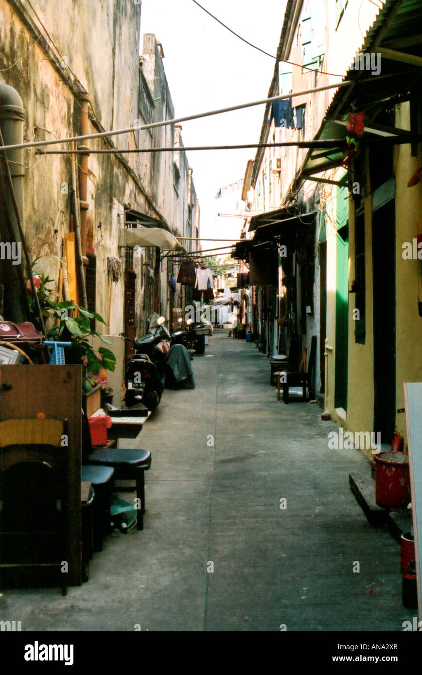 Back street scene. Macau China Stock Photo - Alamy