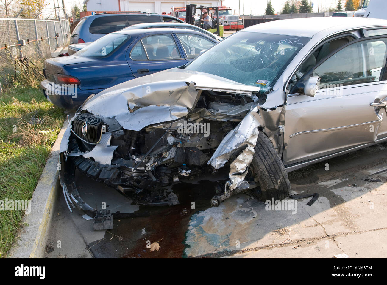 Car involved in collision hi-res stock photography and images - Alamy