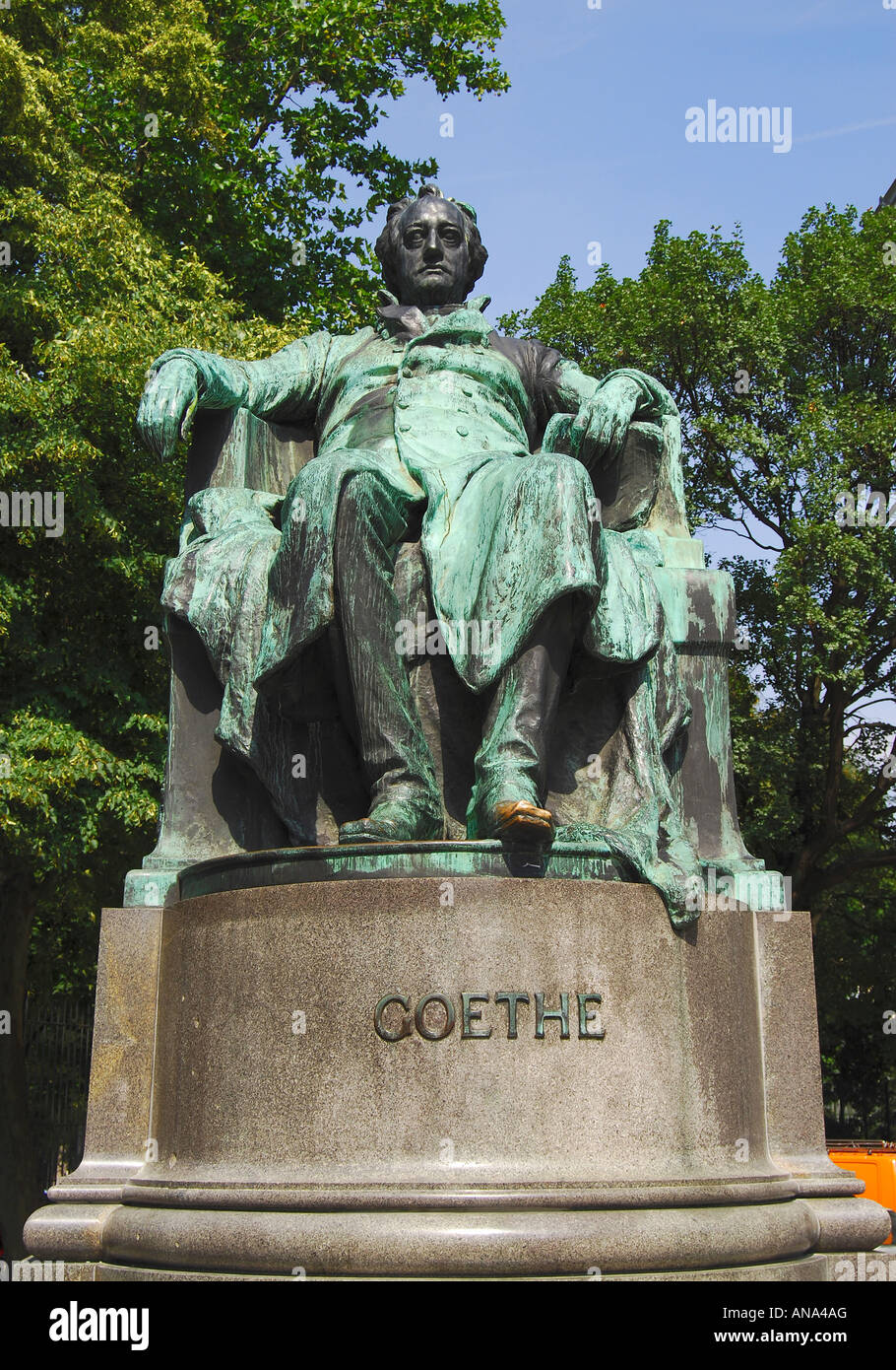 Statue of Johann Wolfgang von Goethe, German writer and philospher, in ...