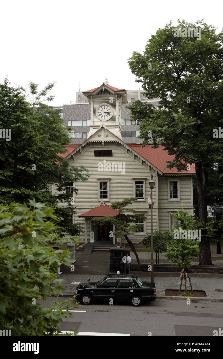 Clock tower in Sapporo Japan Stock Photo - Alamy