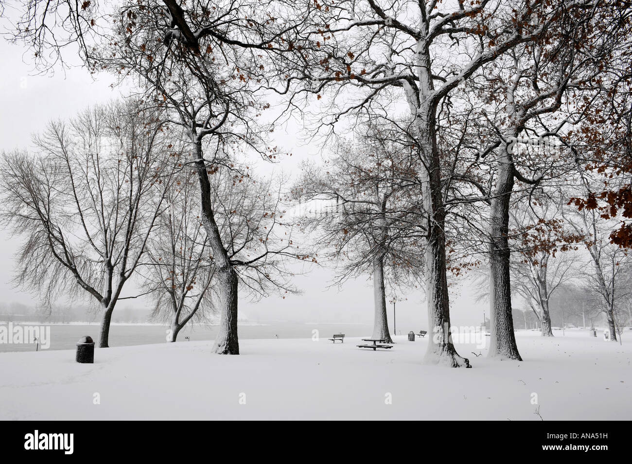 Michigan Winter Scene Stock Photo - Alamy