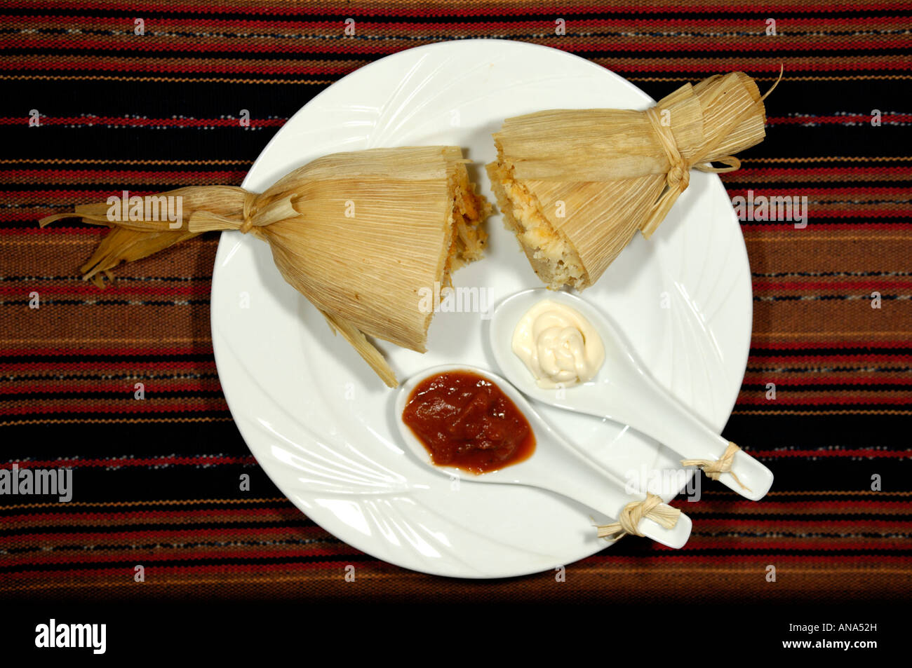 Tamales with salsa hi-res stock photography and images - Alamy