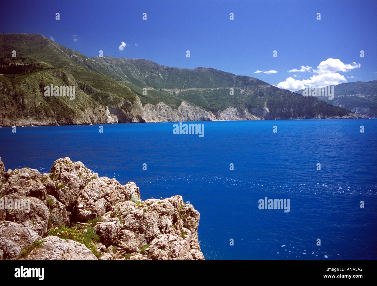 Kefalonia Shoreline Greece Stock Photo - Alamy