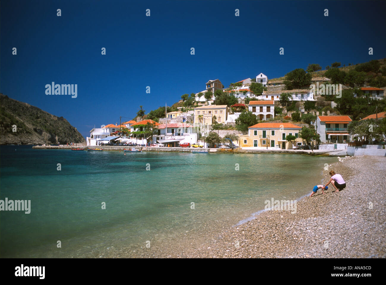 Assos Beach Kefalonia Greece Stock Photo - Alamy