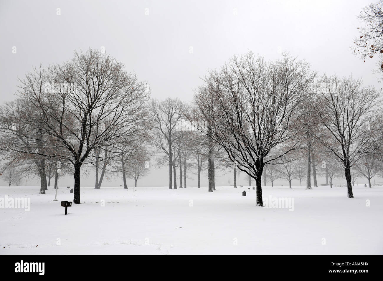 Michigan Winter Scene Stock Photo - Alamy