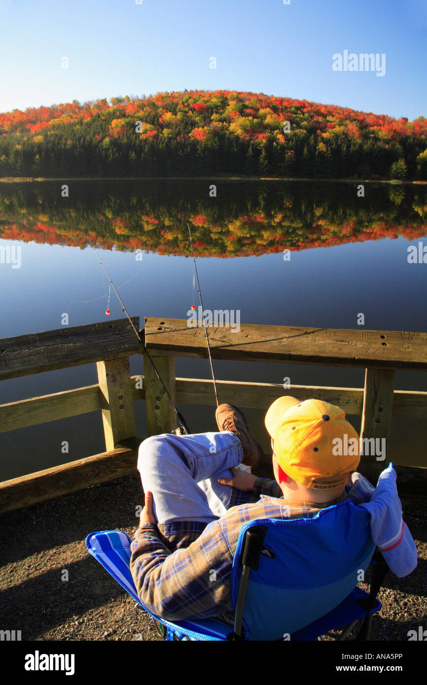 Fishing on Spruce Knob Lake, Spruce Knob, Judy Gap, West Virginia, USA ...