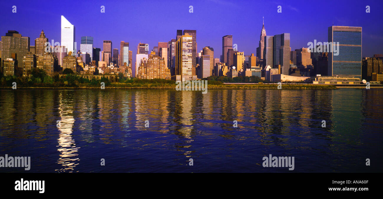USA NYC Midtown from east sunrise Stock Photo - Alamy