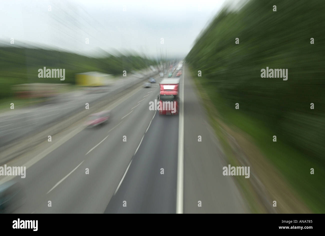 Motorway traffic on the A1 M Hertfordshire stretch UK Stock Photo - Alamy
