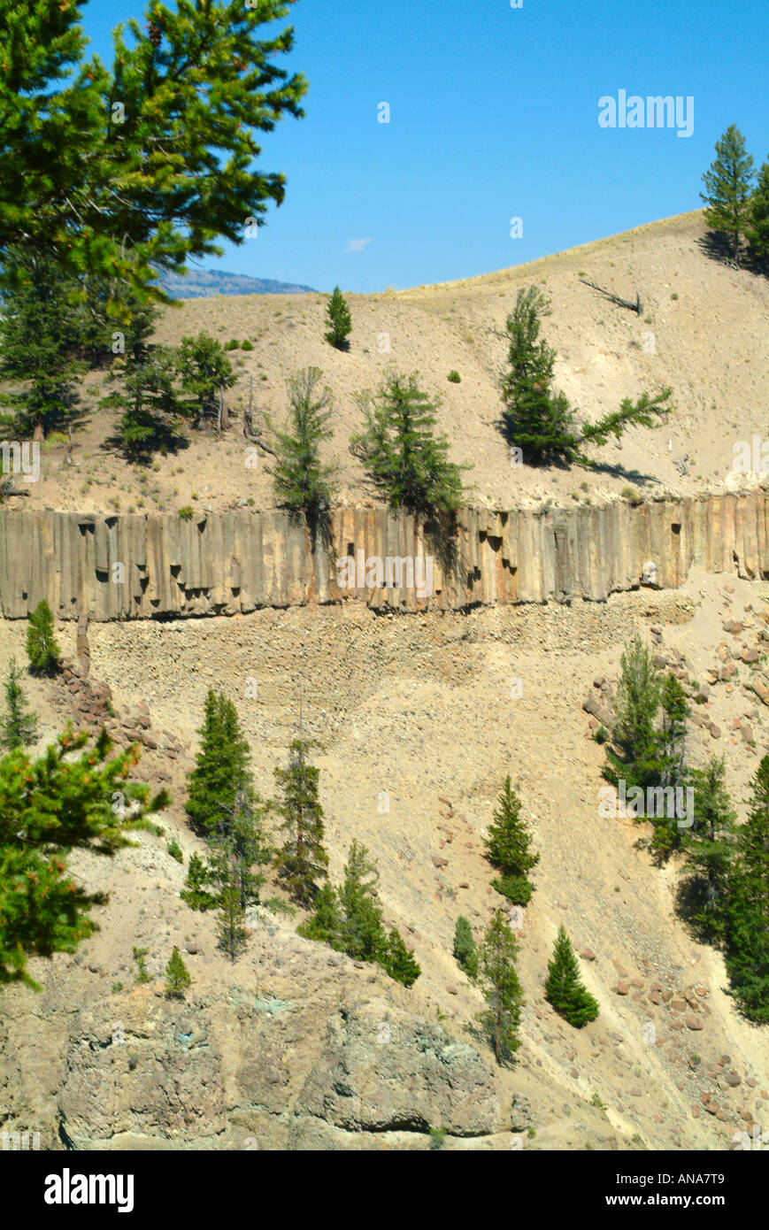Basalt Columns and Scree at the Grand Canyon of the Yellowstone River ...