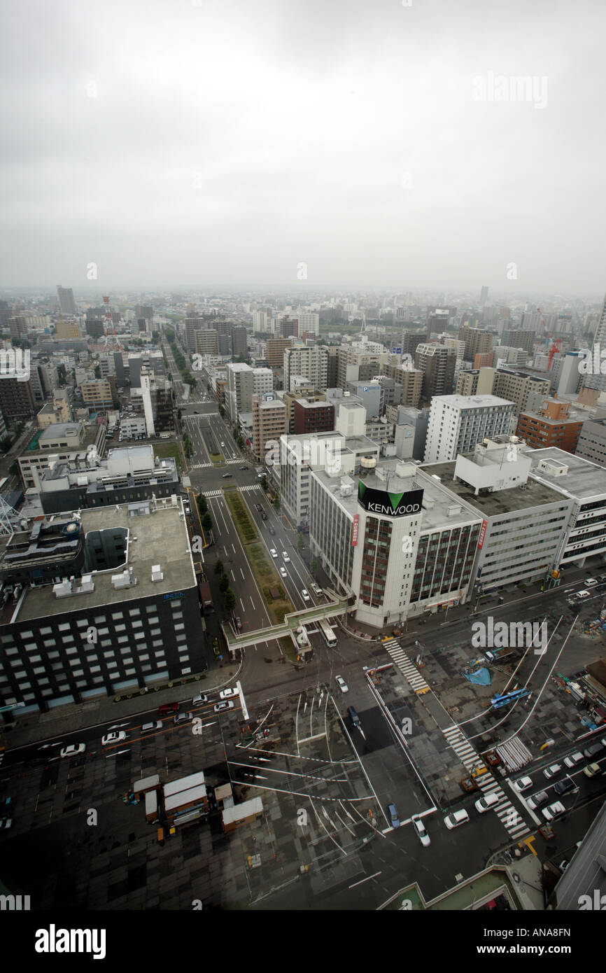 Panoramic city view from TV tower Sapporo Japan Stock Photo - Alamy