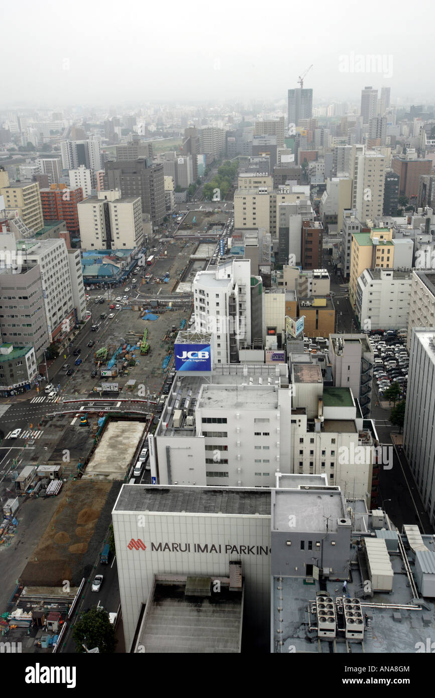 Panoramic city view from TV tower Sapporo Japan Stock Photo - Alamy