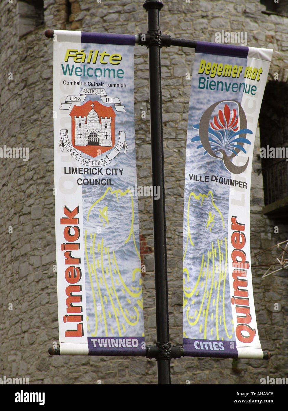 Limerick City Council banner at Limerick County Ireland EU 2004 Stock ...