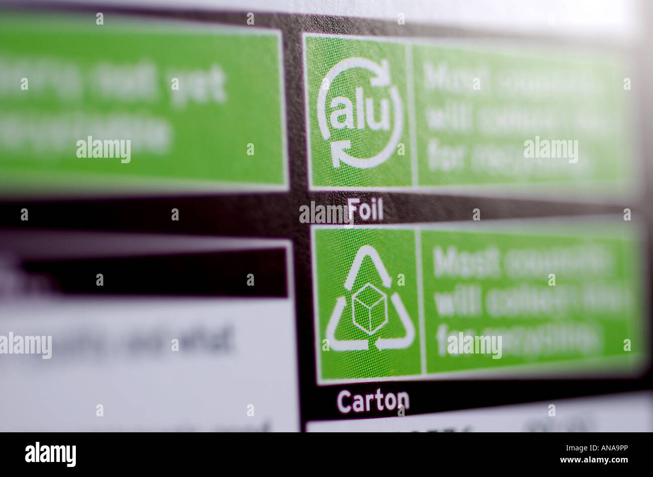 Recycling symbols uk packaging hi-res stock photography and images - Alamy