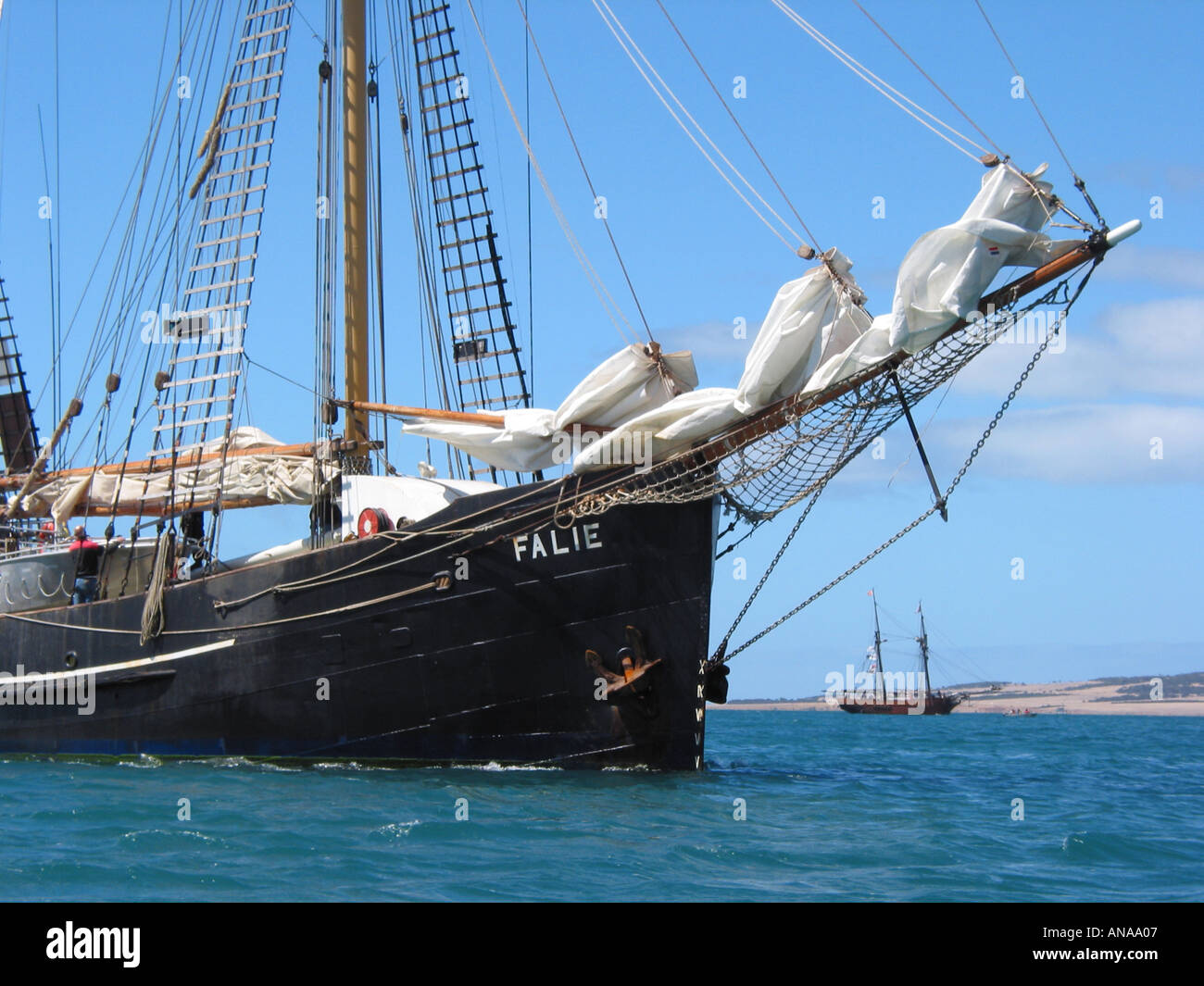 Tall ship Falie on boston Bay South Australia Stock Photo - Alamy