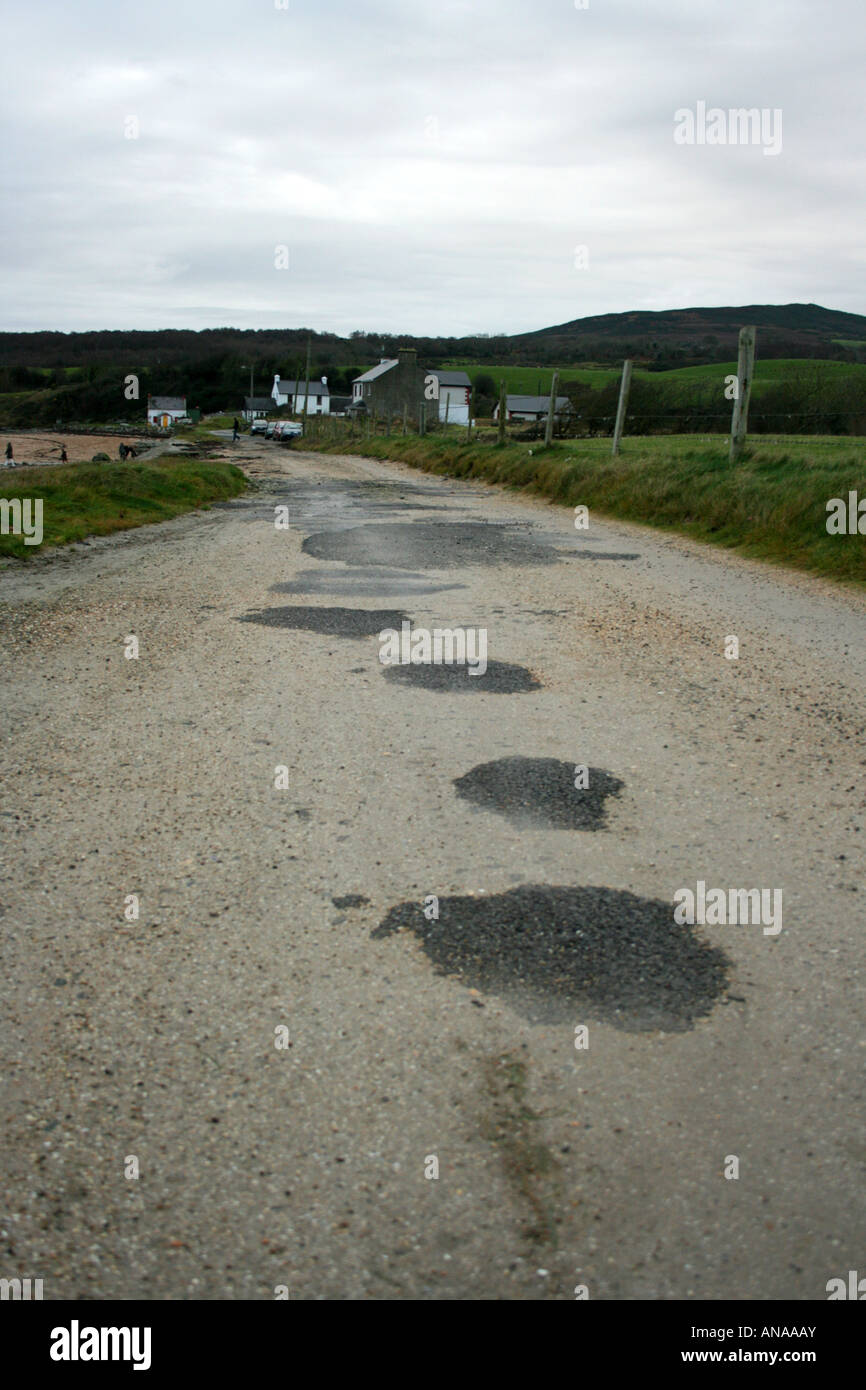 The road at Inch Island shoreline, Donegal, inishowen, Ireland Stock ...