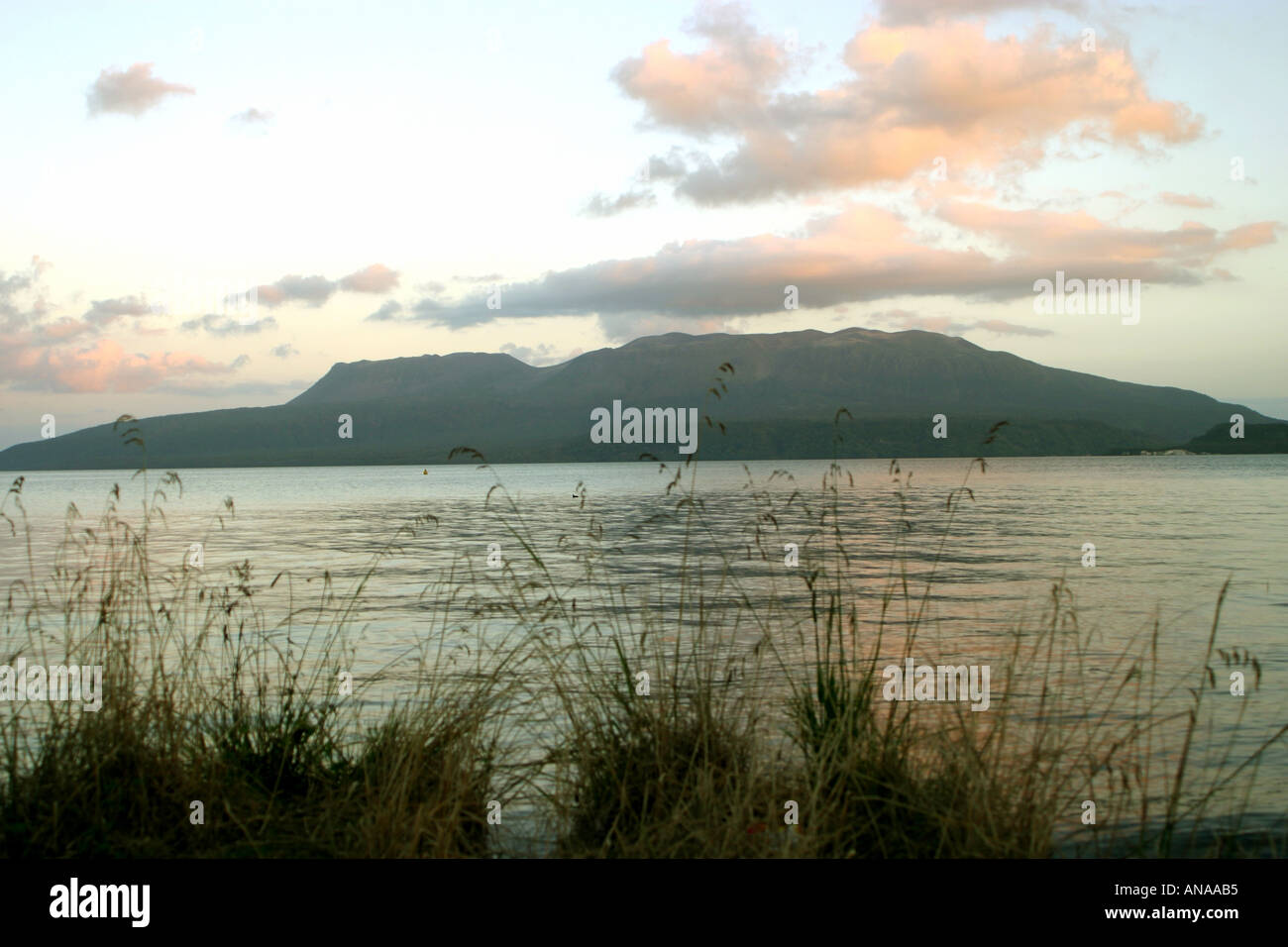 Lake Tarawera and the volcano Mt Tarawera North Island New Zealand ...