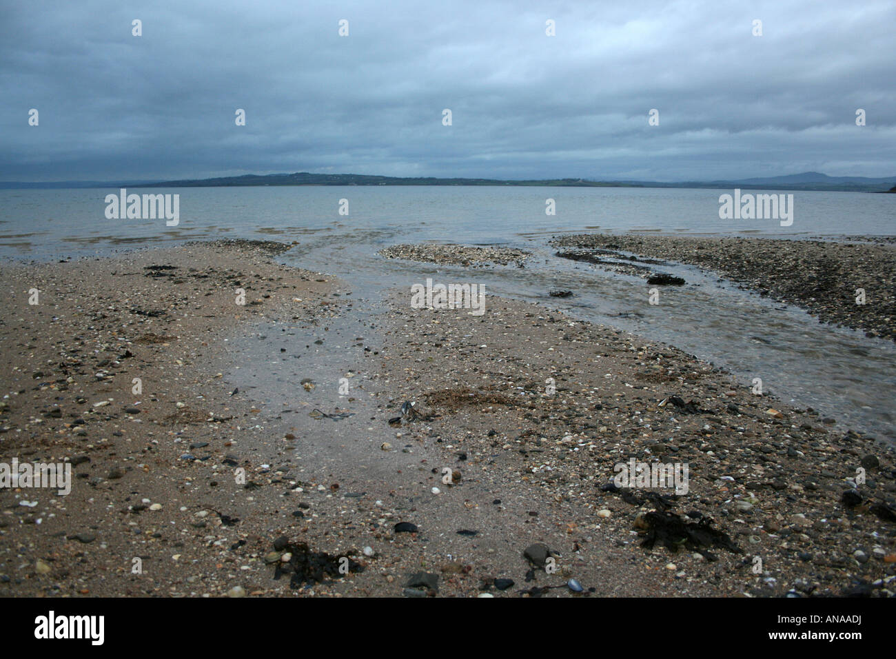 tributary flow to the Lough Swilly from Inch Island outside Derry ...