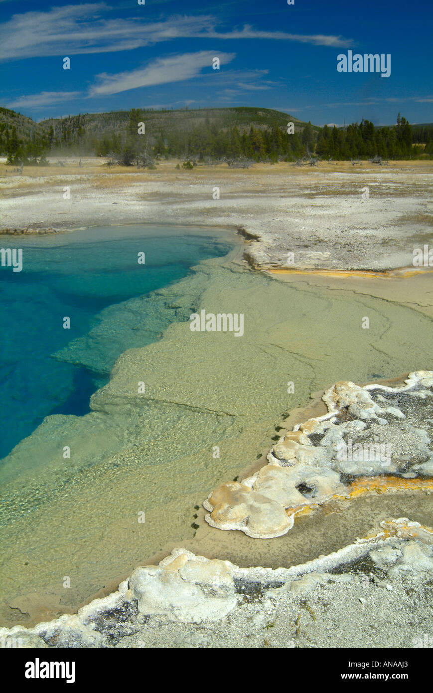 Wonderful Colours of Sapphire Pool at Upper Geyser Basin Yellowstone ...