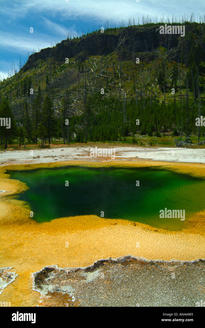 The Wonderful Emerald Pool at Midway Geyser Basin in Yellowstone ...
