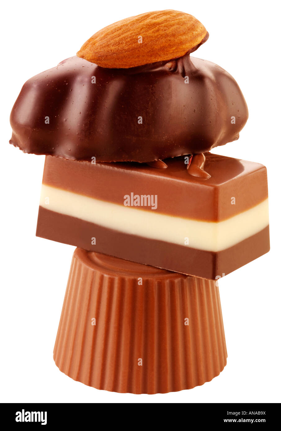 STACK OF BELGIAN CHOCOLATES Stock Photo - Alamy