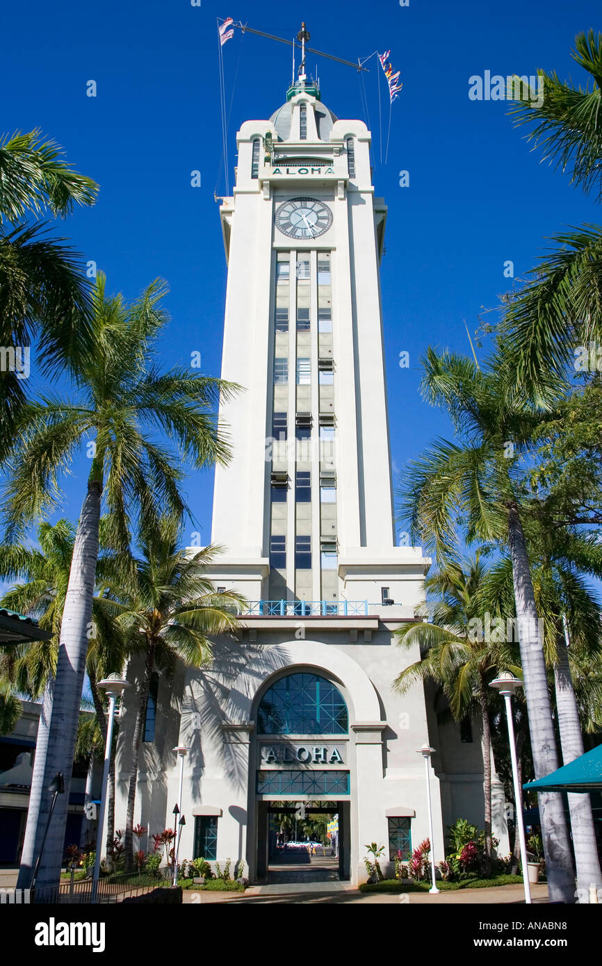Aloha Tower, Oahu Hawaii Stock Photo - Alamy