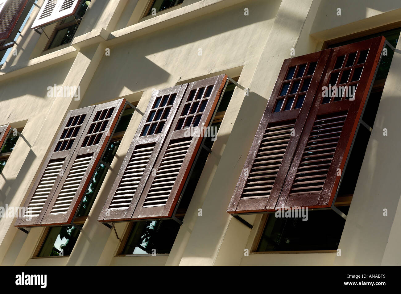 Singapore window shades Stock Photo - Alamy
