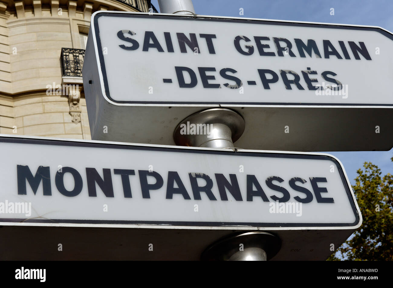 Parisian street signs Stock Photo - Alamy