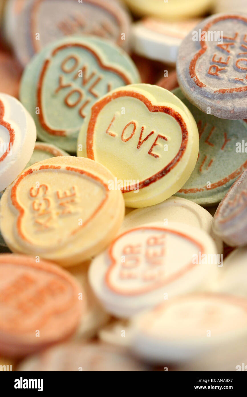 Lovehearts candy hi-res stock photography and images - Alamy