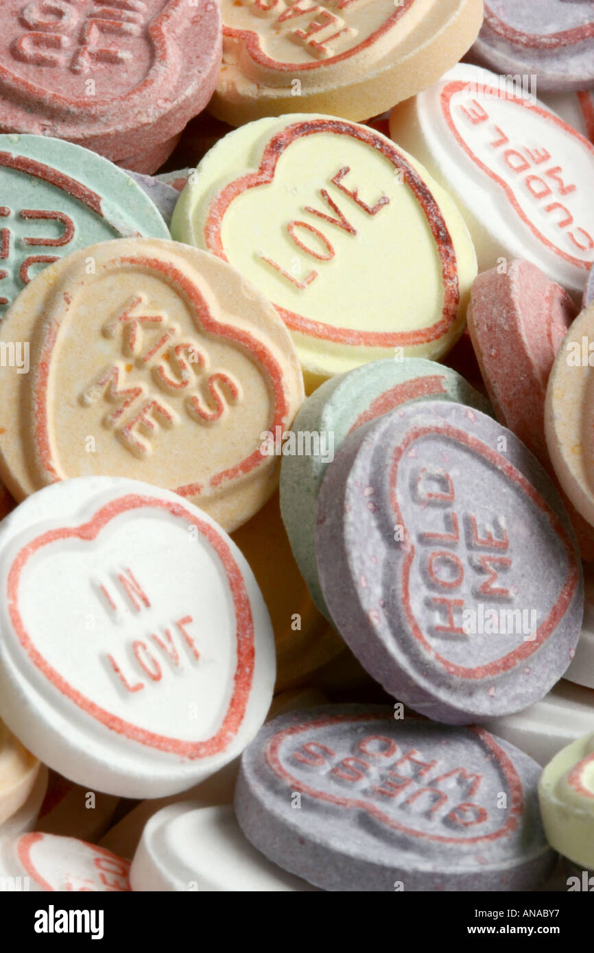 Lovehearts sweets hi-res stock photography and images - Alamy