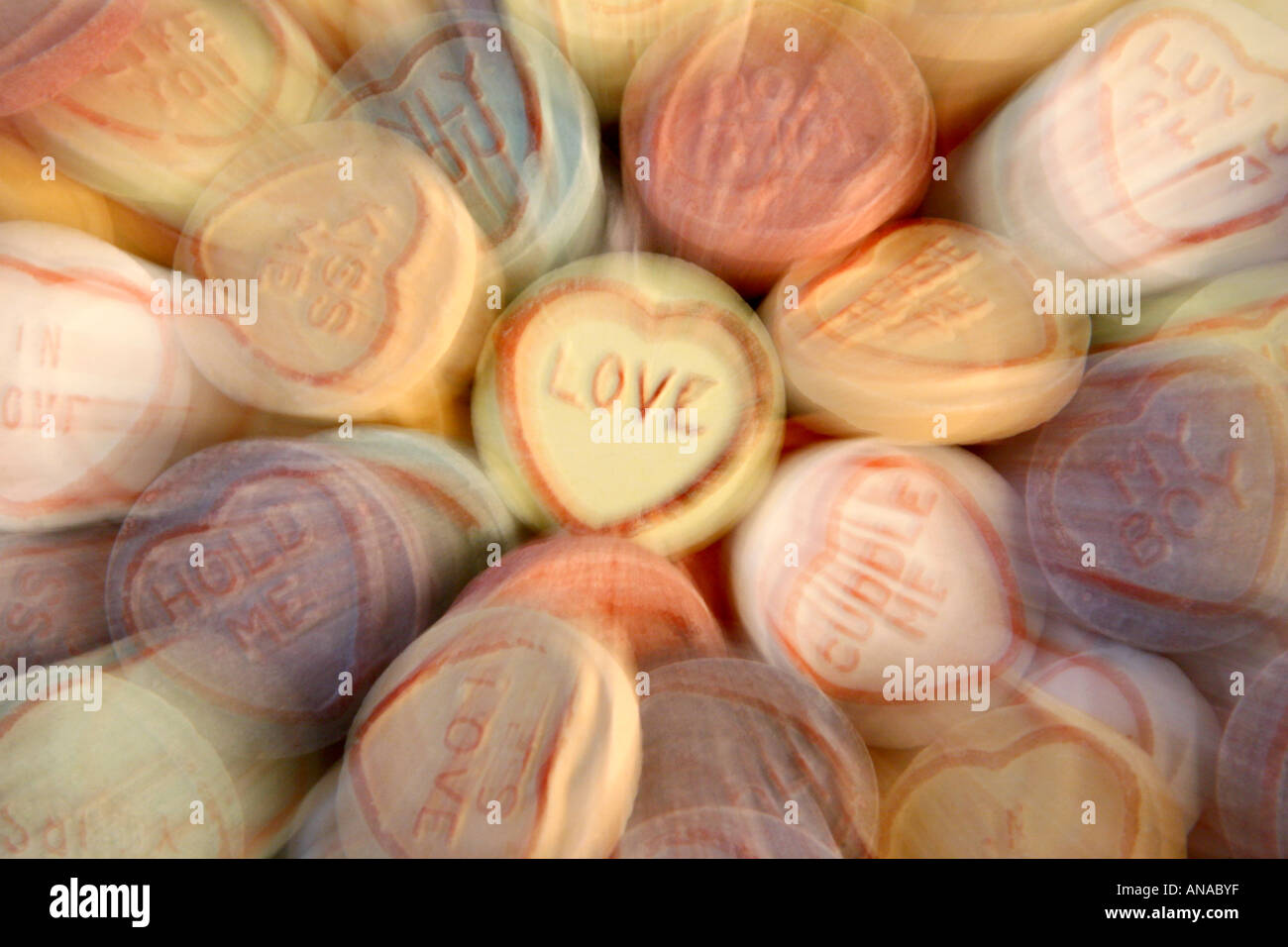Lovehearts sweets candy hi-res stock photography and images - Alamy