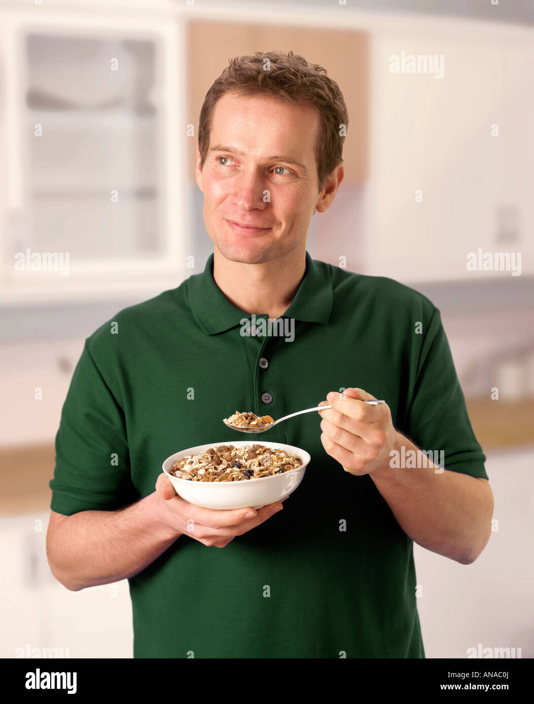 Muesli bowl spoon nuts hi-res stock photography and images - Alamy
