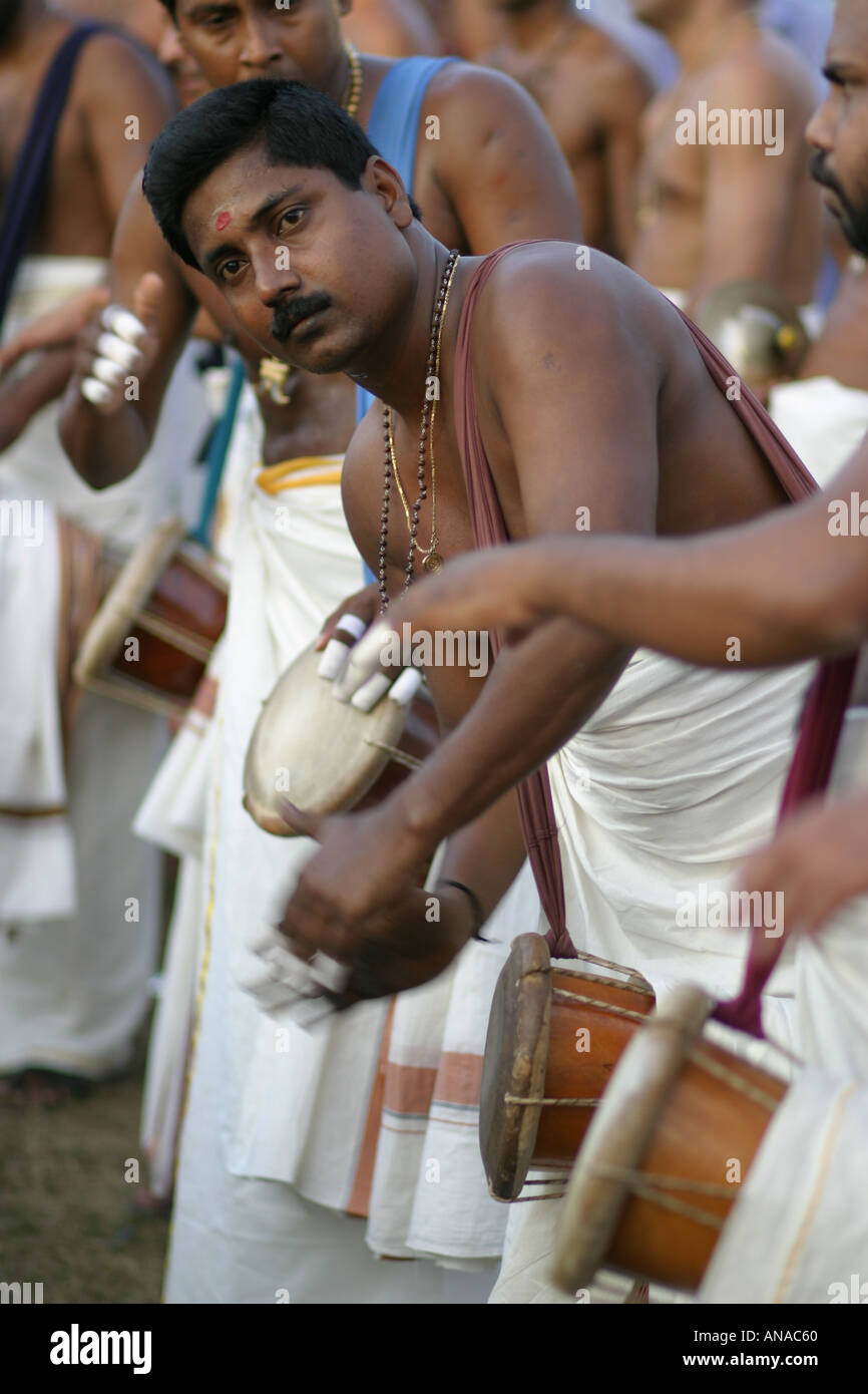 Playing the chenda india hi-res stock photography and images - Alamy