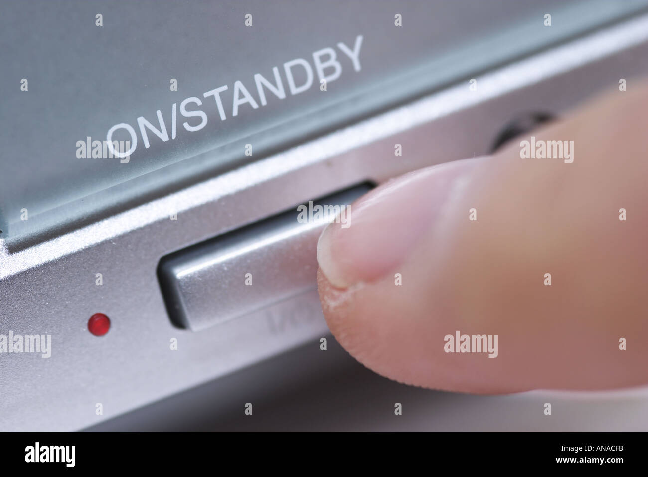 Electrical appliance standby power button Stock Photo - Alamy