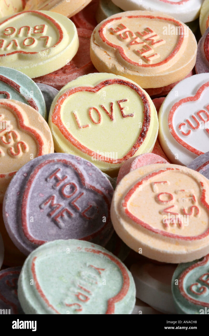 Lovehearts sweets hi-res stock photography and images - Alamy
