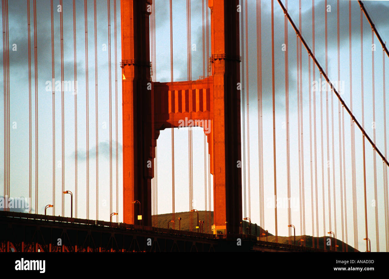 Tower detail of Golden Gate Bridge, San Francisco, USA Stock Photo - Alamy