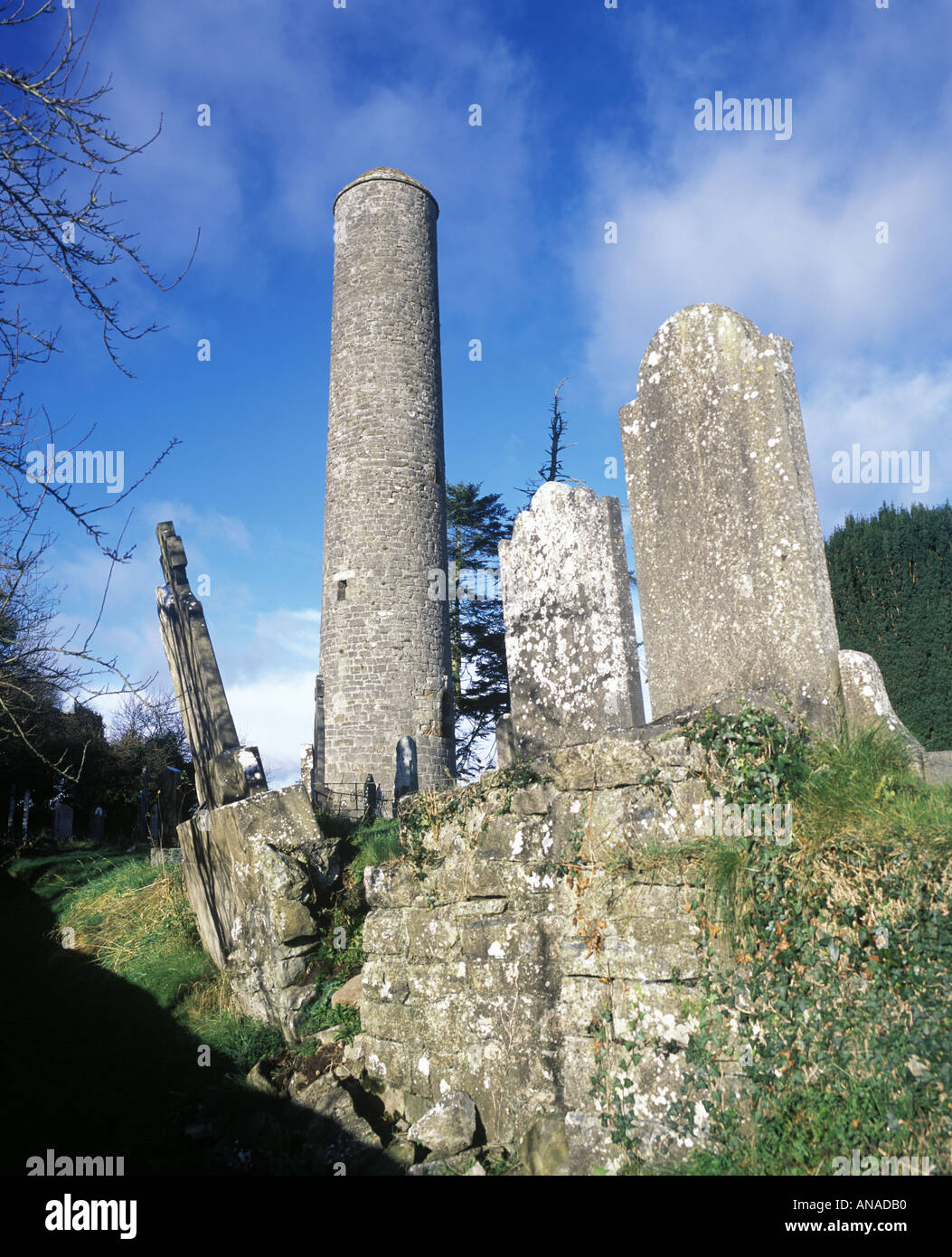 Dunamore Round Tower Stock Photo - Alamy