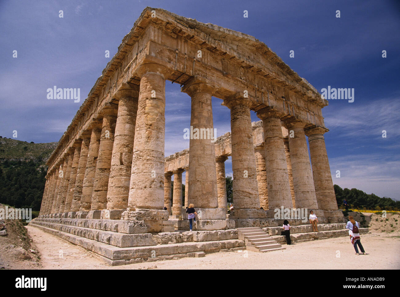 Italy Sicily Segesta Temple of Segesta Stock Photo - Alamy