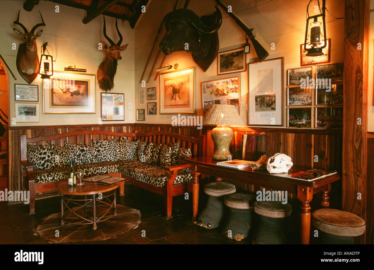 A sitting room area in Mala Mala game reserve decorated in colonial ...