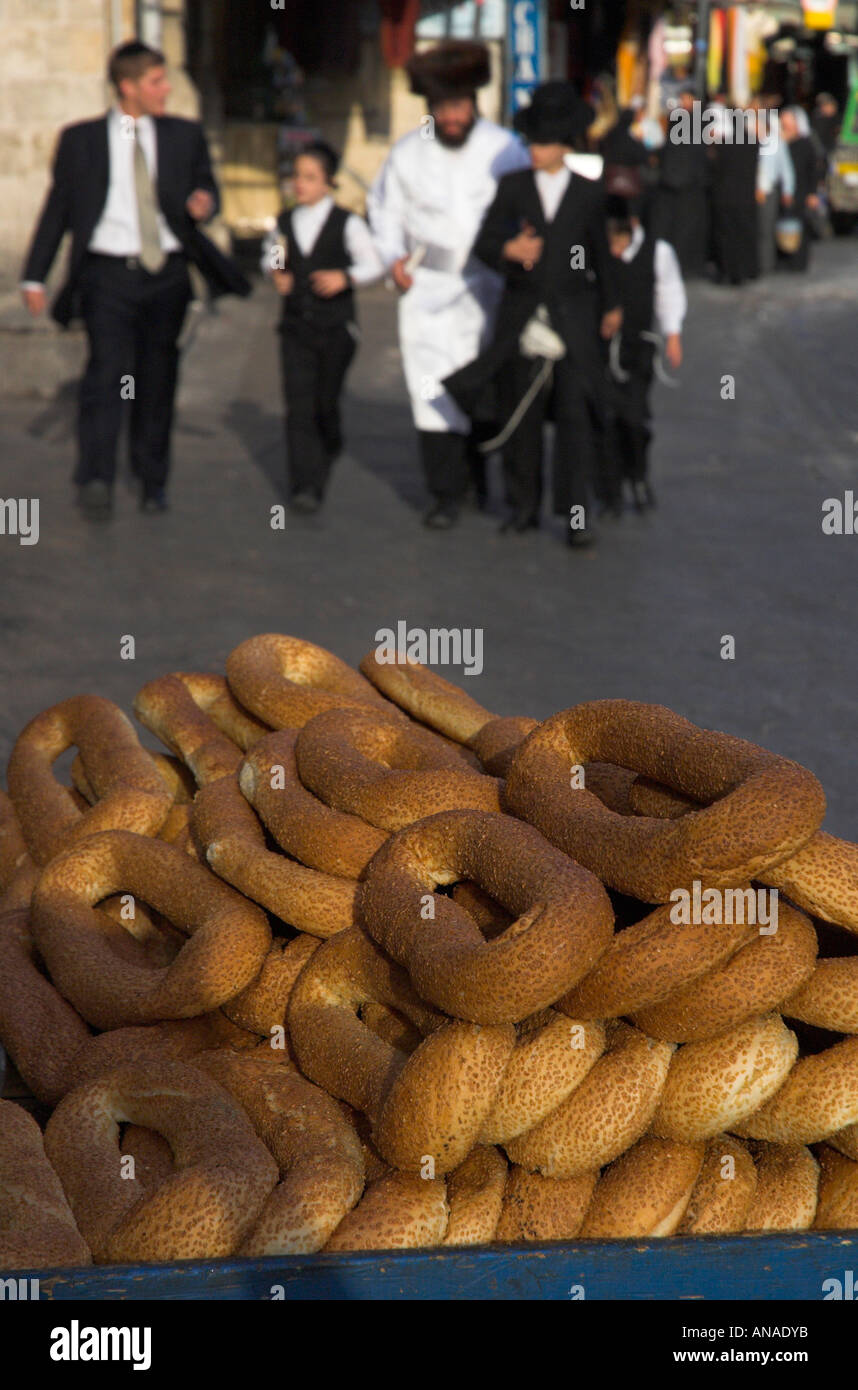 Israel Jerusalem Old City Jaffa Gate begele traditional arabic bread ...